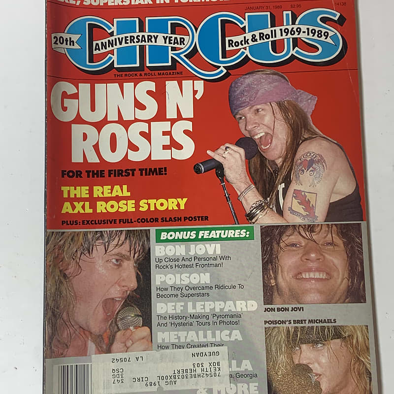 Circus Magazine Guns N’ Roses January 1989 | Reverb