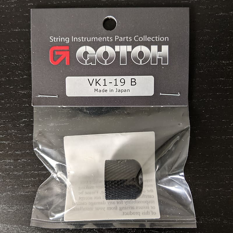 GENUINE Gotoh VK1-19 Black Metal Domed Guitar Knob (6mm | Reverb