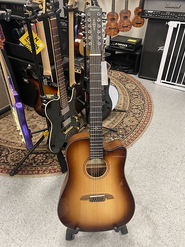 Alvarez AD60-12CESHB 12-String 2022 Shadow burst | Reverb