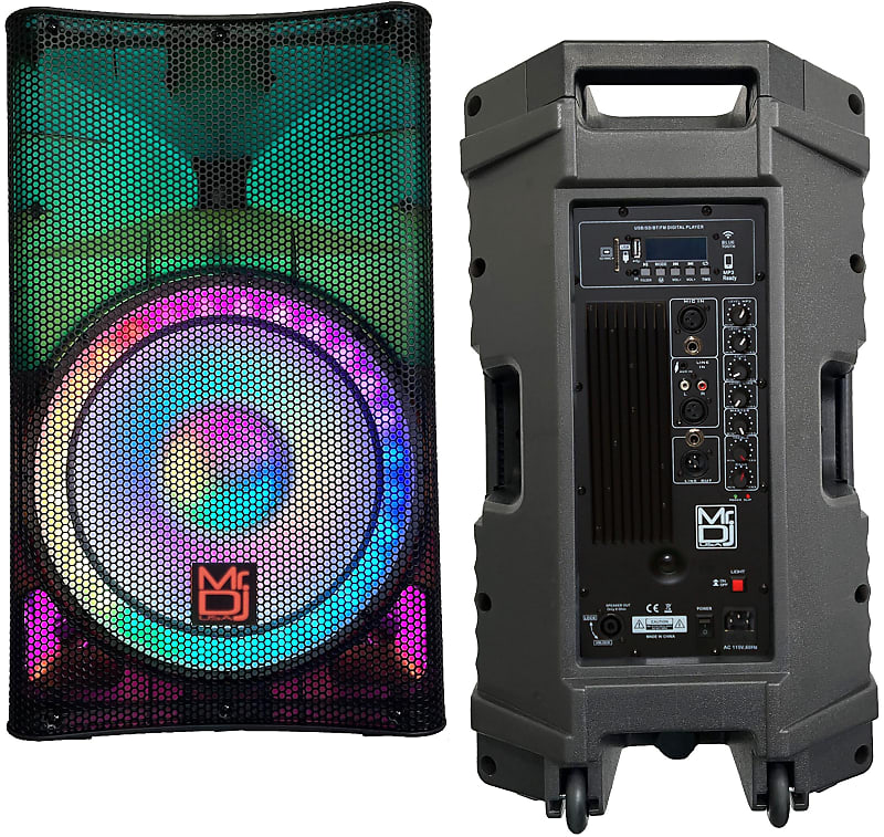MR DJ 5200W Bluetooth PA Speaker with LED Party Lights, | Reverb