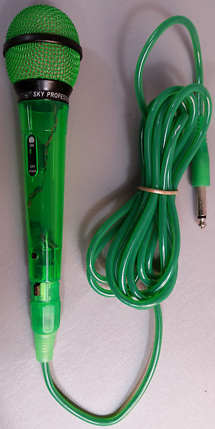 New Sky Profession Dynamic Green Color Microphone See Through | Reverb