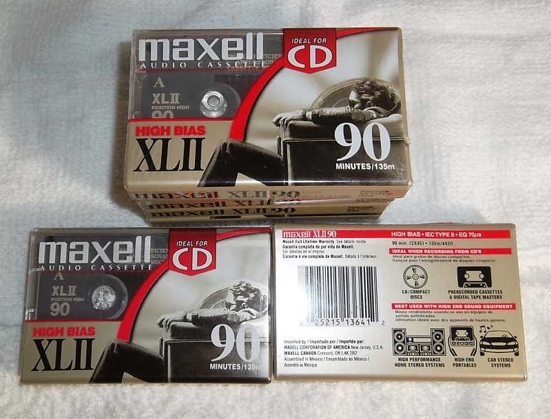 1-1996 Maxell XLII 90 Gold Type II CR02 High Position | Reverb