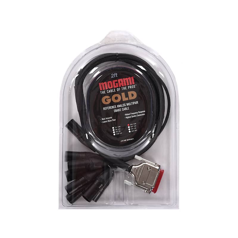 Mogami Gold DB25-XLRM 8-channel Analog Interface Cable 2' | Reverb