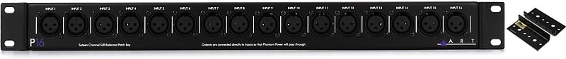 ART P16 16-channel XLR Balanced Patchbay Bundle with Middle | Reverb