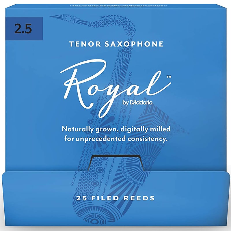 Royal Tenor Saxophone Reeds - #2-1/2 25 Box | Reverb