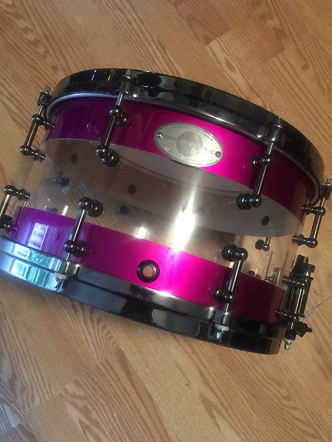 Phattie Drums Custom 14x7 Hybrid Acrylic/Maple Snare Drum | Reverb