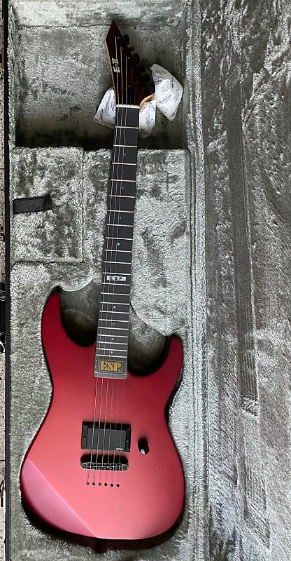 ESP E-II M-I Thru NT 2021 - Deep Candy Apple Red | Reverb