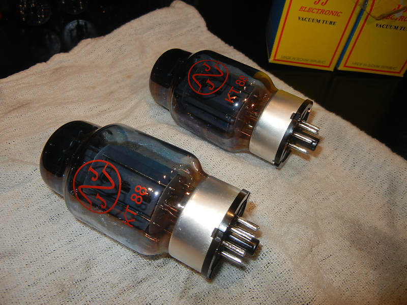 JJ Electronic KT88 BLUE JJ NIB Matched PAIR 2000's Blue Glass | Reverb