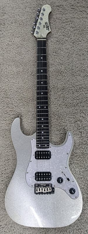 Jet Guitars Model JS-500-SLS SilverSparkle Double Cut HH | Reverb