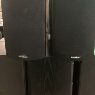 Paradigm Atom V5 Black Bookshelf Monitors with Removable | Reverb