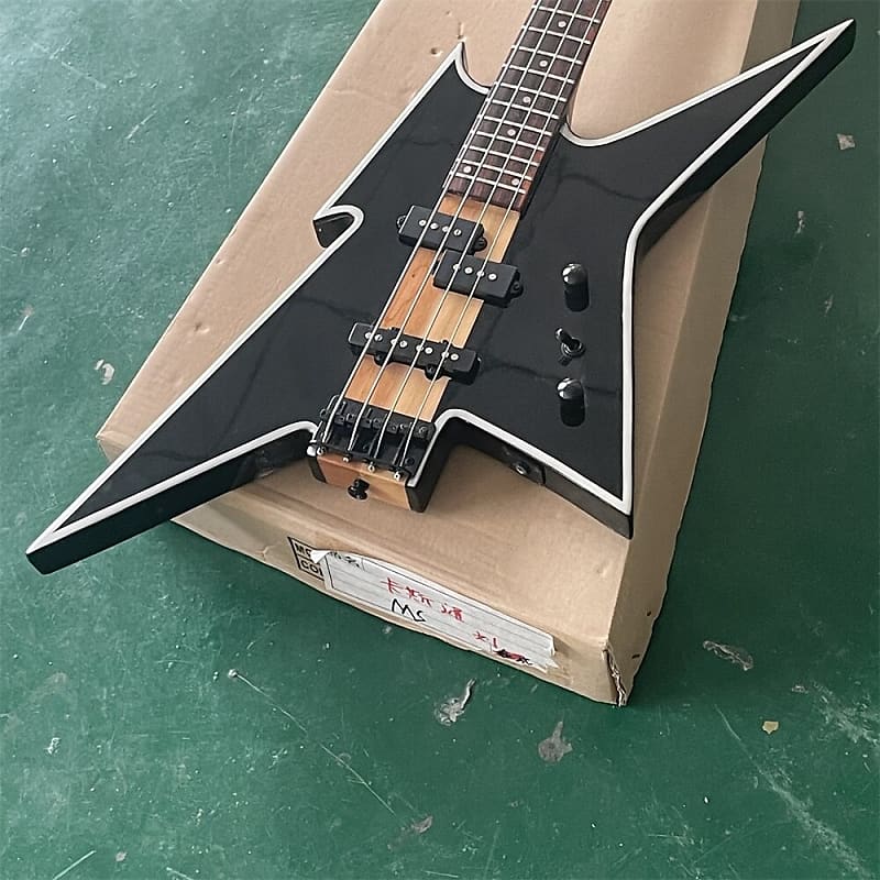 Handmade Custom 4 String Bass Project Built, Maple Neck and | Reverb