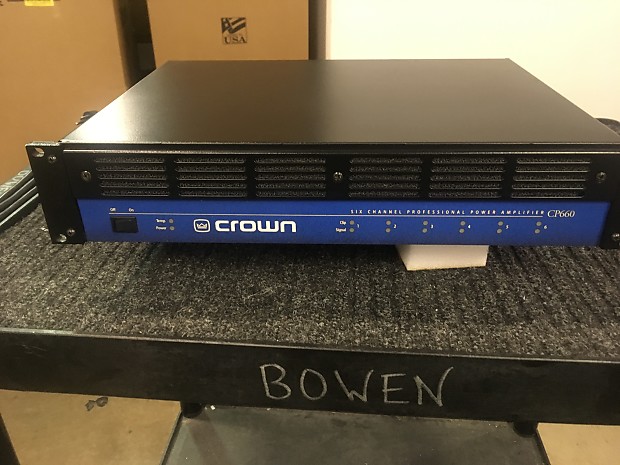Crown CP660 6-Channel Amp, Bridgeable channels | Reverb UK