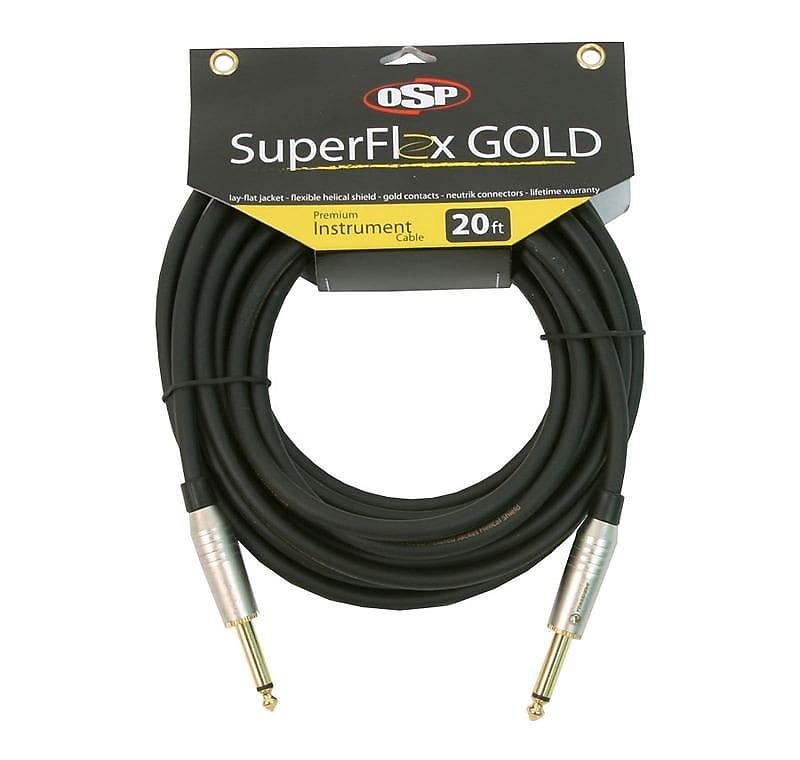 SuperFlex GOLD SFI-20SS Premium Instrument Cable 20' | Reverb