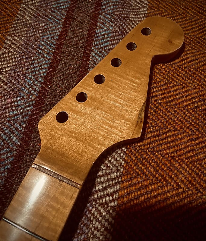 Rift Sawn Flame Maple Strat Neck One Piece Nitro | Reverb