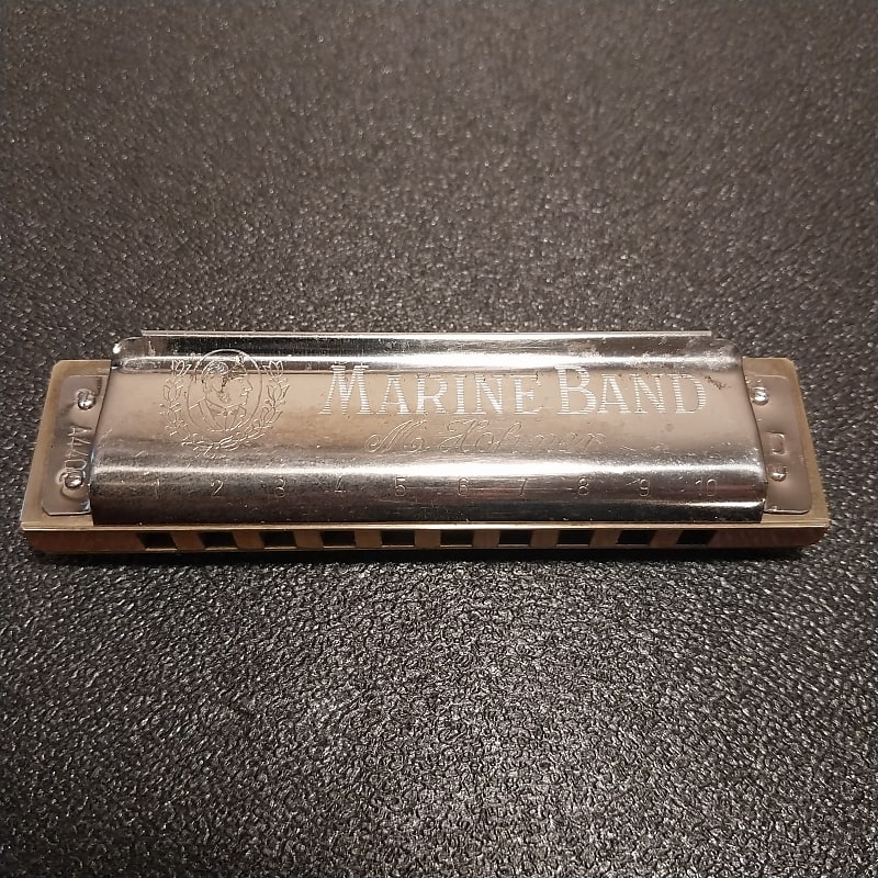 Vintage German M. Hohner Marine Band Harmonica No. 1896 A440 | Reverb