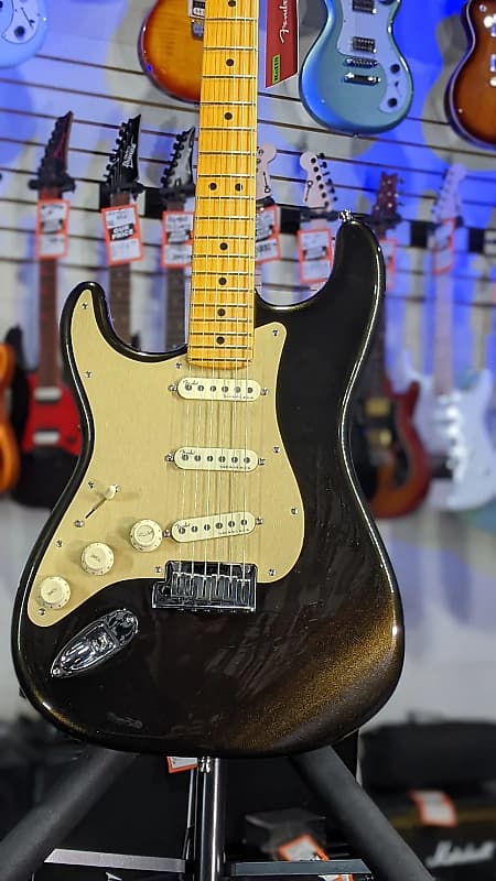 Fender American Ultra Stratocaster Left-handed - Texas Tea | Reverb