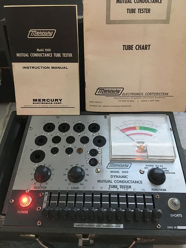 Mutual Gm Tube Tester Rare Mercury 1000 Premium Model W/ Pin | Reverb