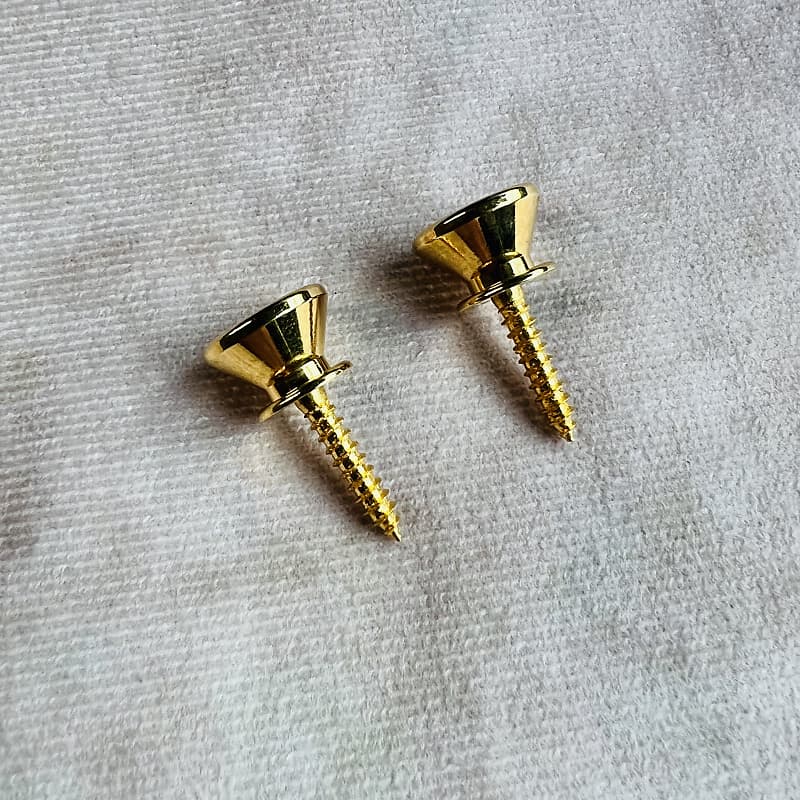Fender Strap Buttons (2) - Gold | Reverb