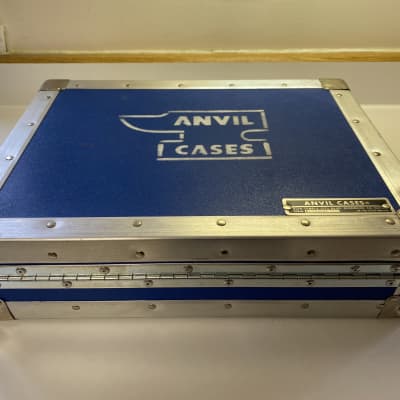 Anvil Briefcase 1980s - Blue Vinyl with Metal Edging | Reverb