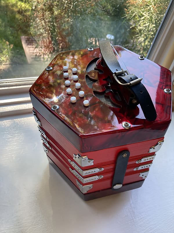 Morelli Diatonic 20-button Concertina 2000’s - Red Pearl | Reverb