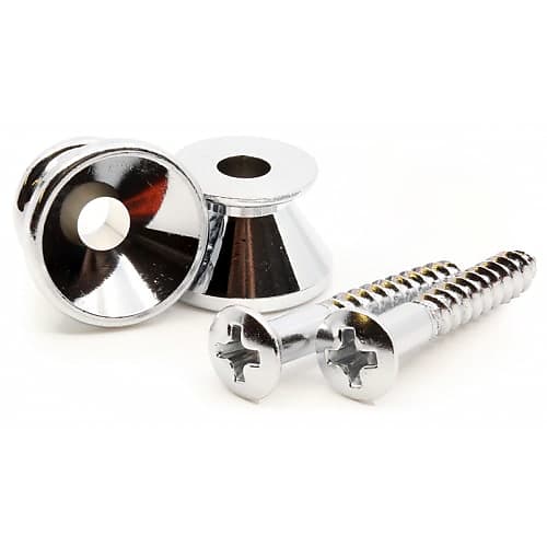 Chrome Strap Buttons / Pins - Gotoh, Vintage Style | Reverb