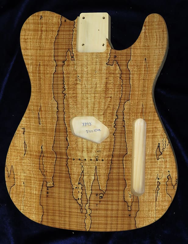 Flamed Spalted Maple Top \ Aged Pine Telecaster Tele Body | Reverb