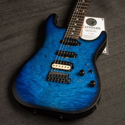 Schecter USA Sunset Custom-II HSS Ocean Blue Burst Satin | Reverb