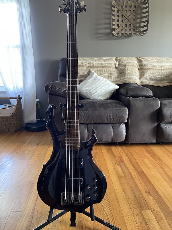 ESP LTD F-255 2007 Black Flame Maple | Reverb