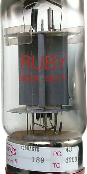 Ruby Tubes Valvola Finale Singola Ruby 6550 A Str | Reverb