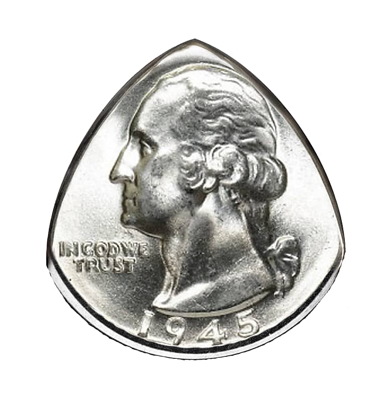 1945 Silver Coin Guitar Pick = Made in the USA by Nashville | Reverb