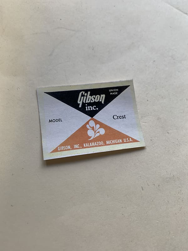 1970 Gibson Crest Soundhole Label N.O.S. | Reverb