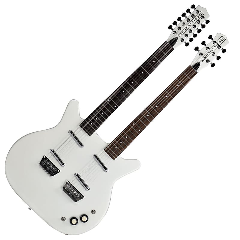 Danelectro 6/12 Doubleneck Electric Guitar ~ White Pearl - | Reverb
