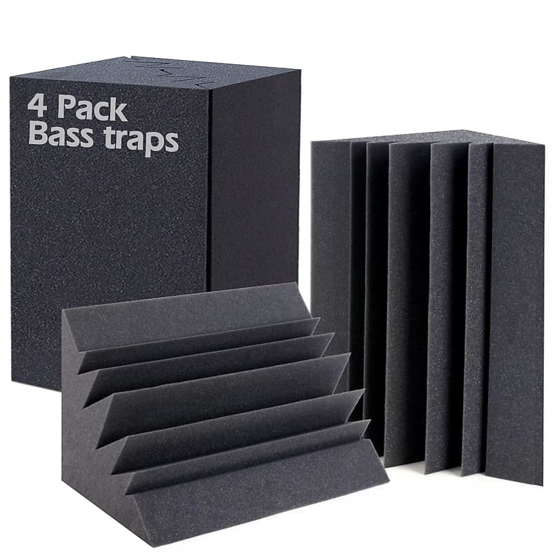 Acoustic Foam Panels - 4 Pack Bass Traps Acoustic Foam Corner | Reverb