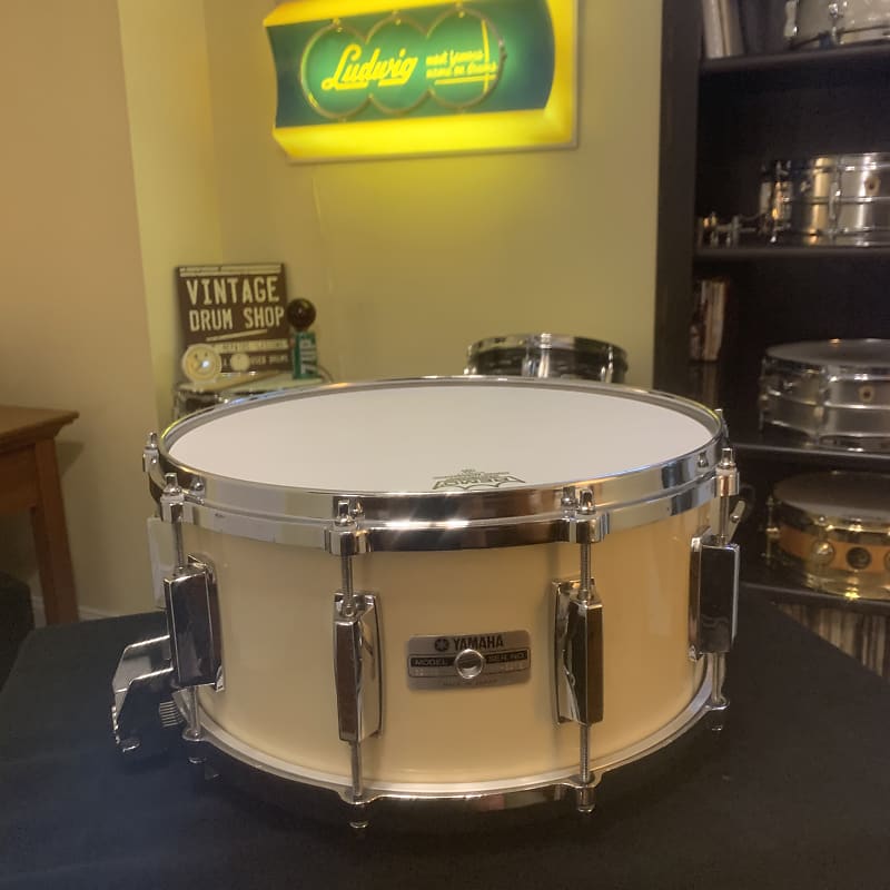 Yamaha Recording Custom Pearl White Snare Drum | Reverb
