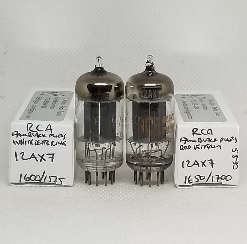 RCA 12AX7 Black Plate Matched (7.3%) Pair NOS ECC83 12AX7 | Reverb