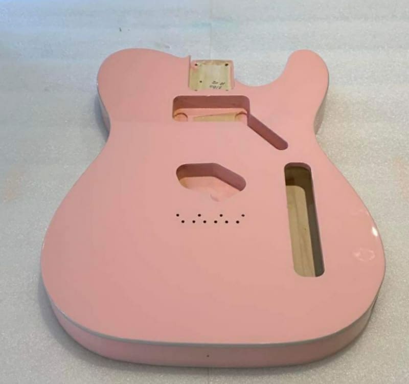 Tele Style Body Shell Pink Double Bound | Reverb