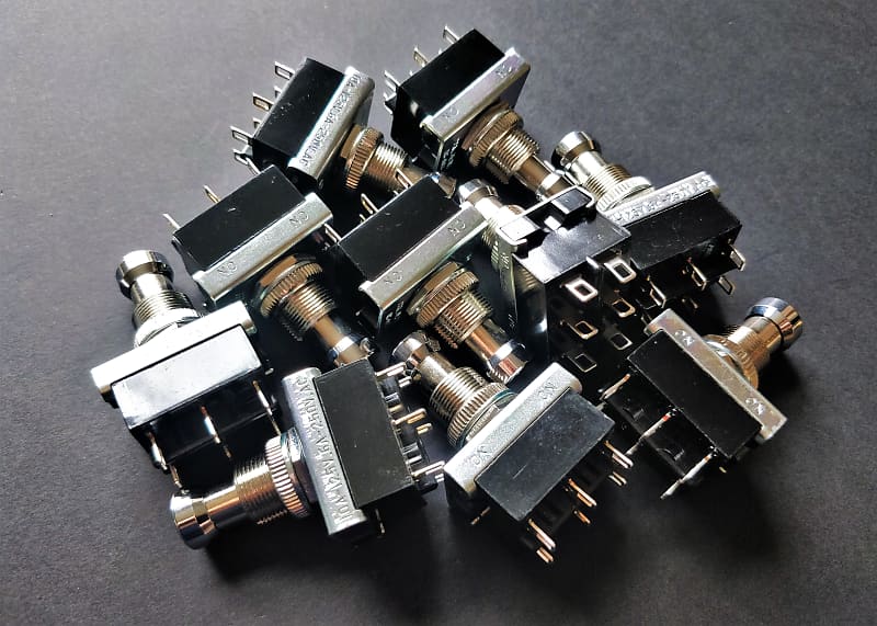 10x Miyama Japan DPDT Pushbutton True-Bypass Switch | Reverb
