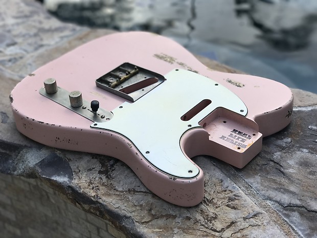 Real Life Relics Tele Telecaster Body Shell Pink Custom Nitro | Reverb