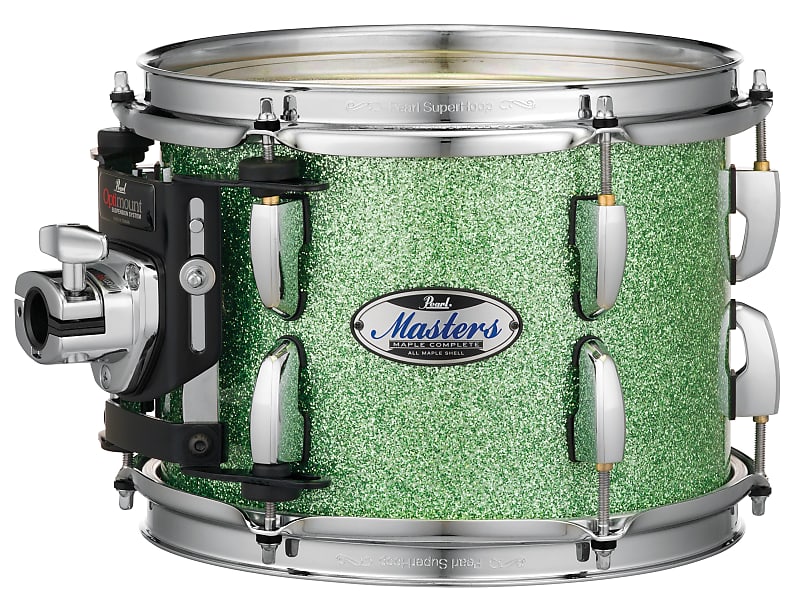 Pearl Masters Maple Complete 14"x11" tom w/optimount ABSINTHE | Reverb