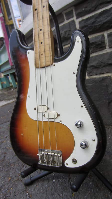 Vintage 1984 Fender Squier Bullet Bass Frets Removed | Reverb