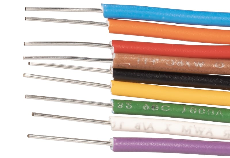 Wire - 22 AWG Solid Core, PVC, 600V, 50 Foot Roll - PURPLE | Reverb