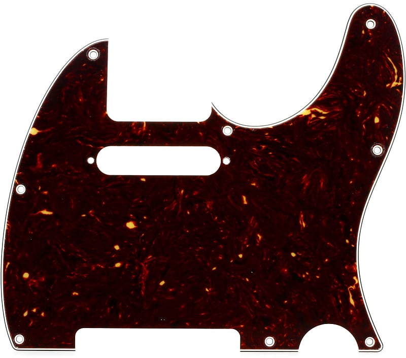 Fender 8-hole Modern Telecaster Pickguard - Tortoise Shell | Reverb