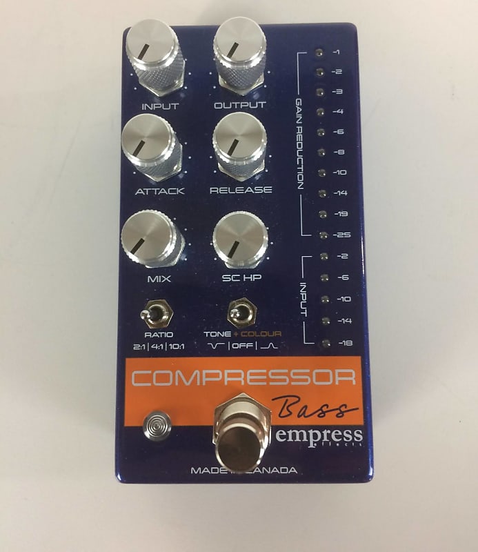 Empress Bass Compressor Bass Effects Pedal, Blue Sparkle | Reverb