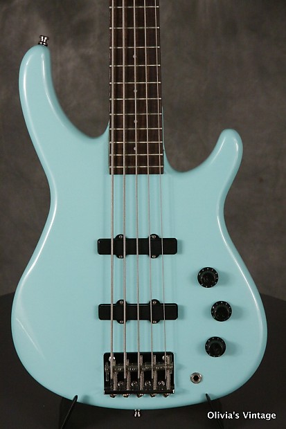 1995 Fender MB-5 string Bass pro refin SEAFOAM GREEN METALLIC | Reverb