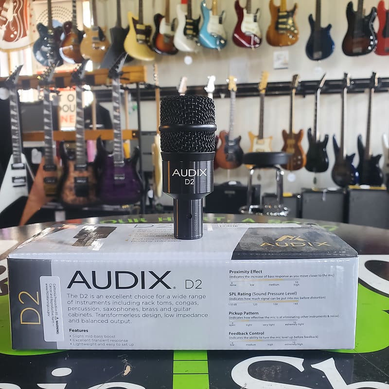 Audix D2 Hypercardioid Dynamic Drum / Instrument Microphone | Reverb