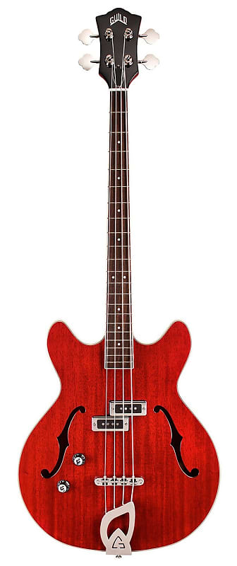 Guild Starfire I Left Handed Bass Cherry Red | Reverb