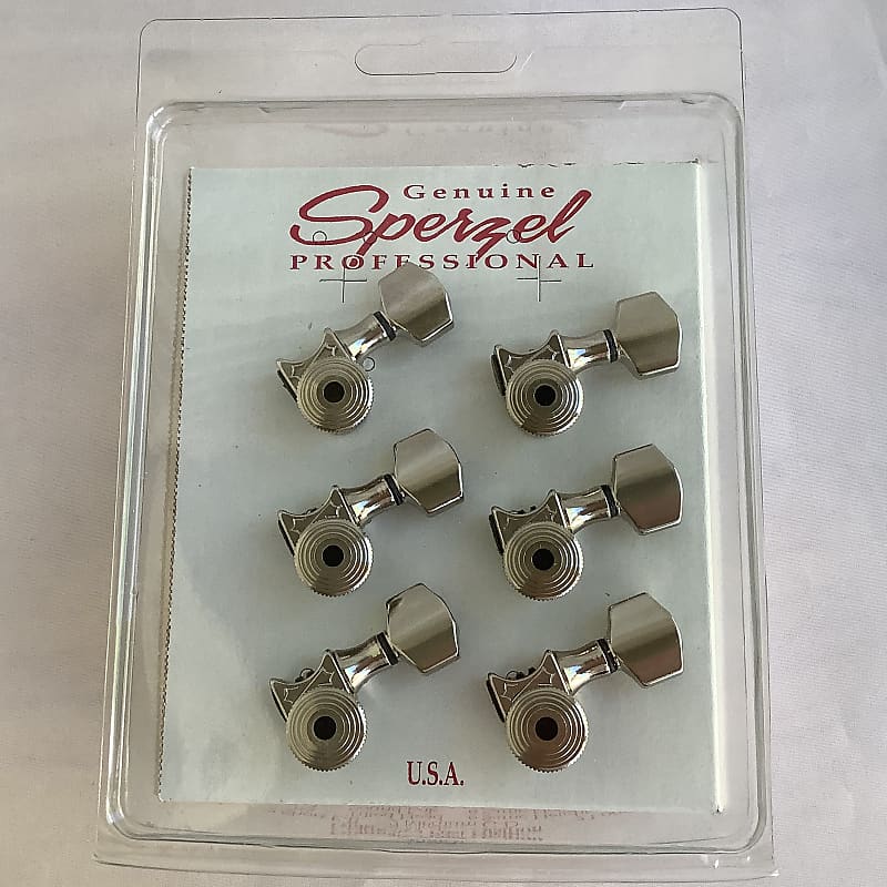 Sperzel 6-in-Line Nickel Trim Lock Tuners, Open Back, | Reverb