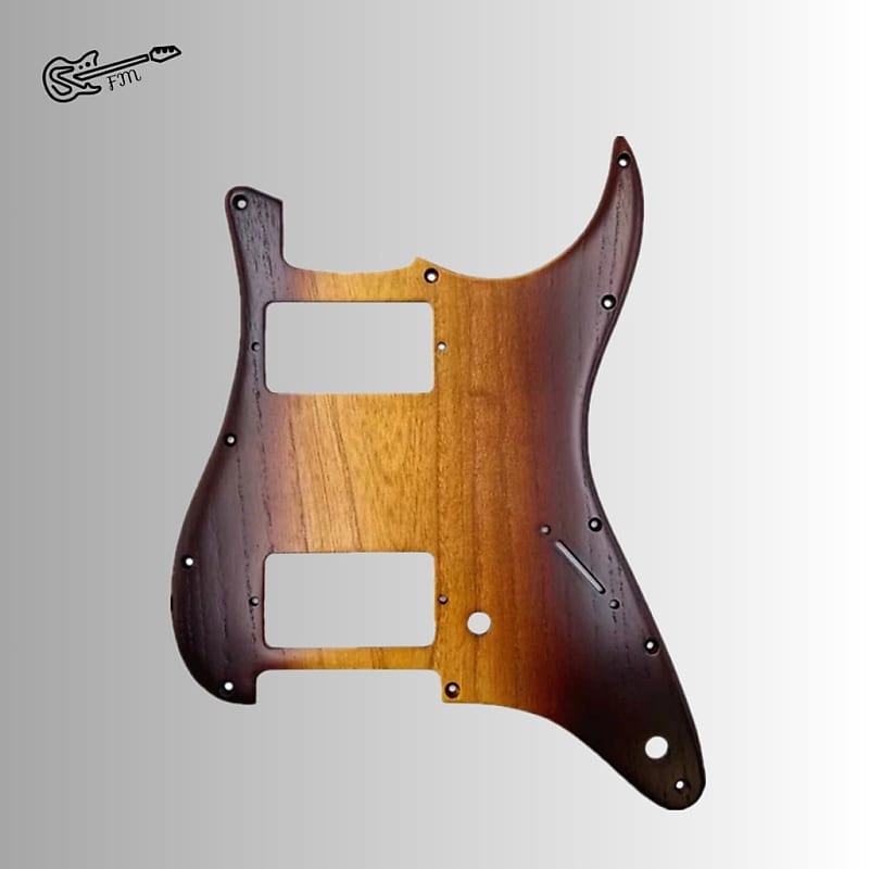 Maple Wood 7 Custom Wooden Strat Style Pickguard HH | Reverb