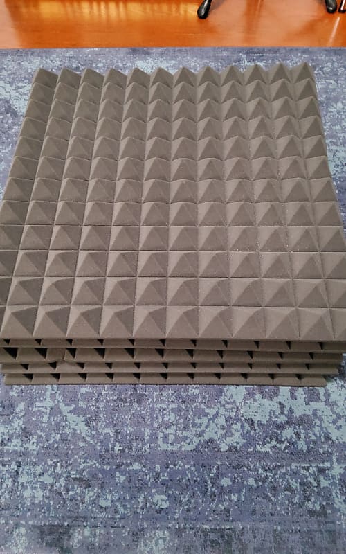 Auralex 2 inch Studiofoam Pyramids 2x2 Acoustic Panel 5-Pack | Reverb