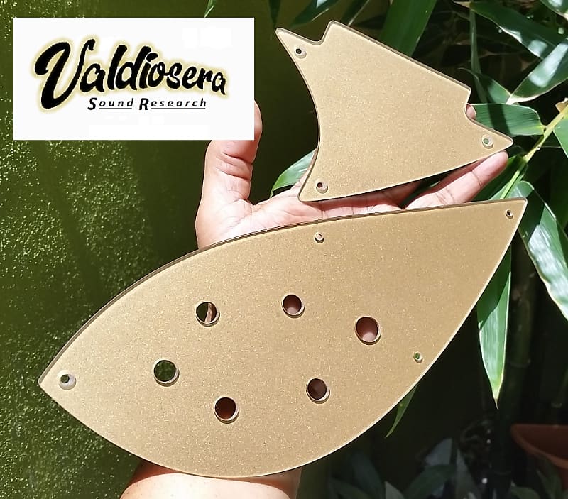 Hand made upper & lower pickguard set GOLD plexiglass to fit | Reverb
